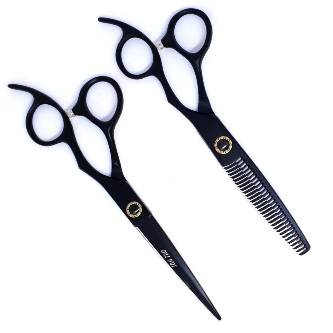 Ichiro Matte Black Hairdressing Scissor Set: Professional Precision ...
